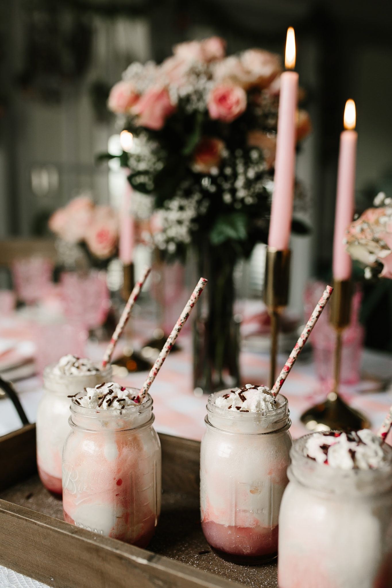 Pink Ice Cream Floats | KBStyled
