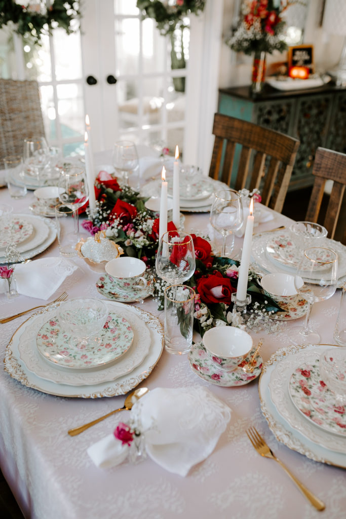 Bridgerton Inspired Valentine's Table Setting | KBStyled